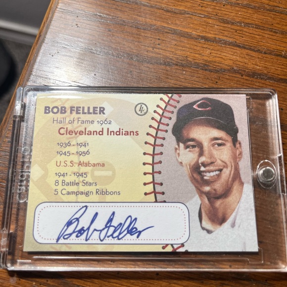Other | Bob Feller 1962 Hof Oncard Auto | Poshmark
